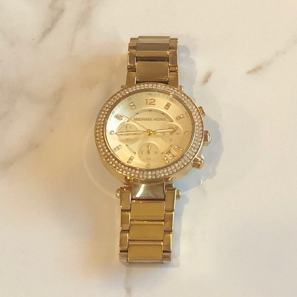 Michael Kors Parker Gold Stainless Steel Watch - Gem